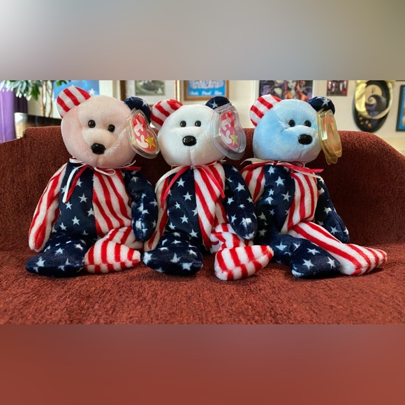 Ty | Toys | Ty Red White And Blue Spangle Bears From The 999 85 Inches ...